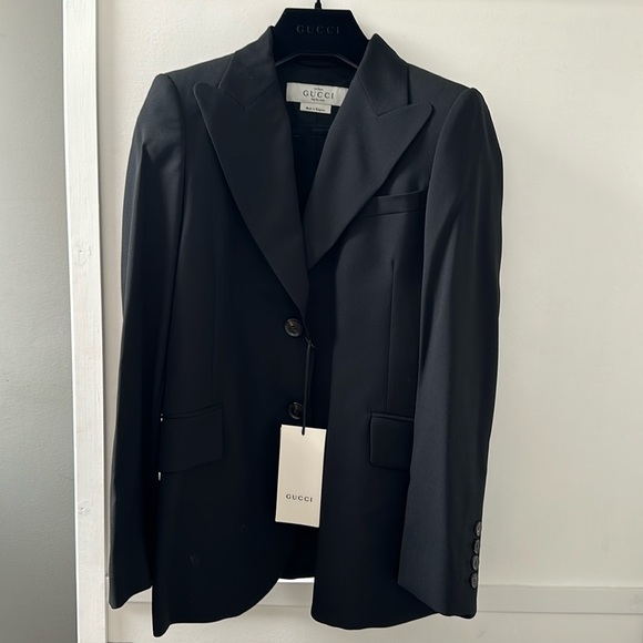 Gucci | Jackets & Coats | Black Gucci Ladies Blazer Jacket Unused ...